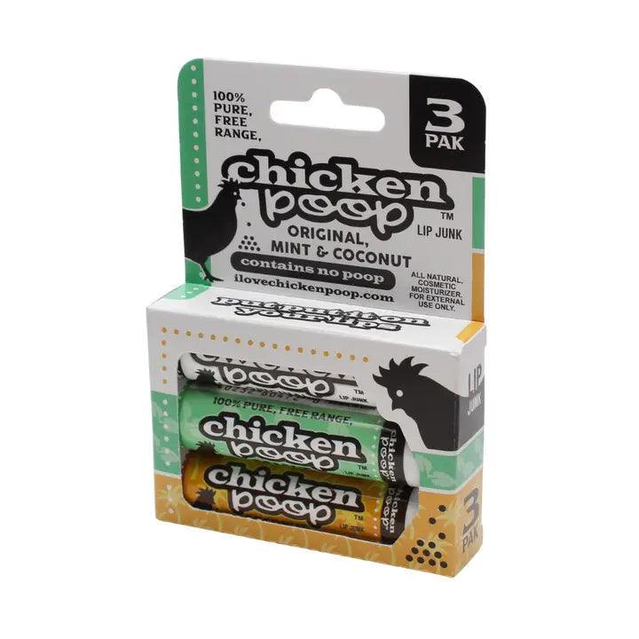 Chicken Poop Favorites Lip Balm Lip Junk Trio - All Natural – Circle C ...